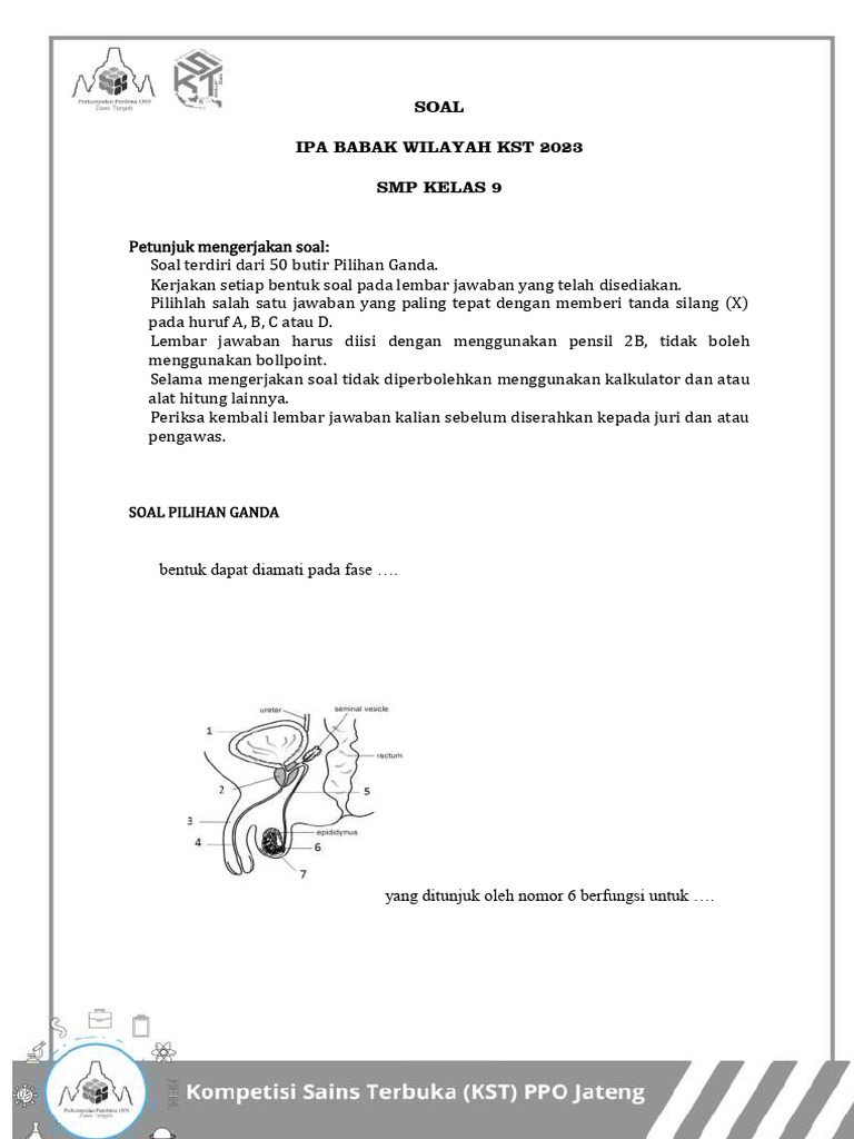 Soal Ipa SMP 9 KST 2023 | PDF