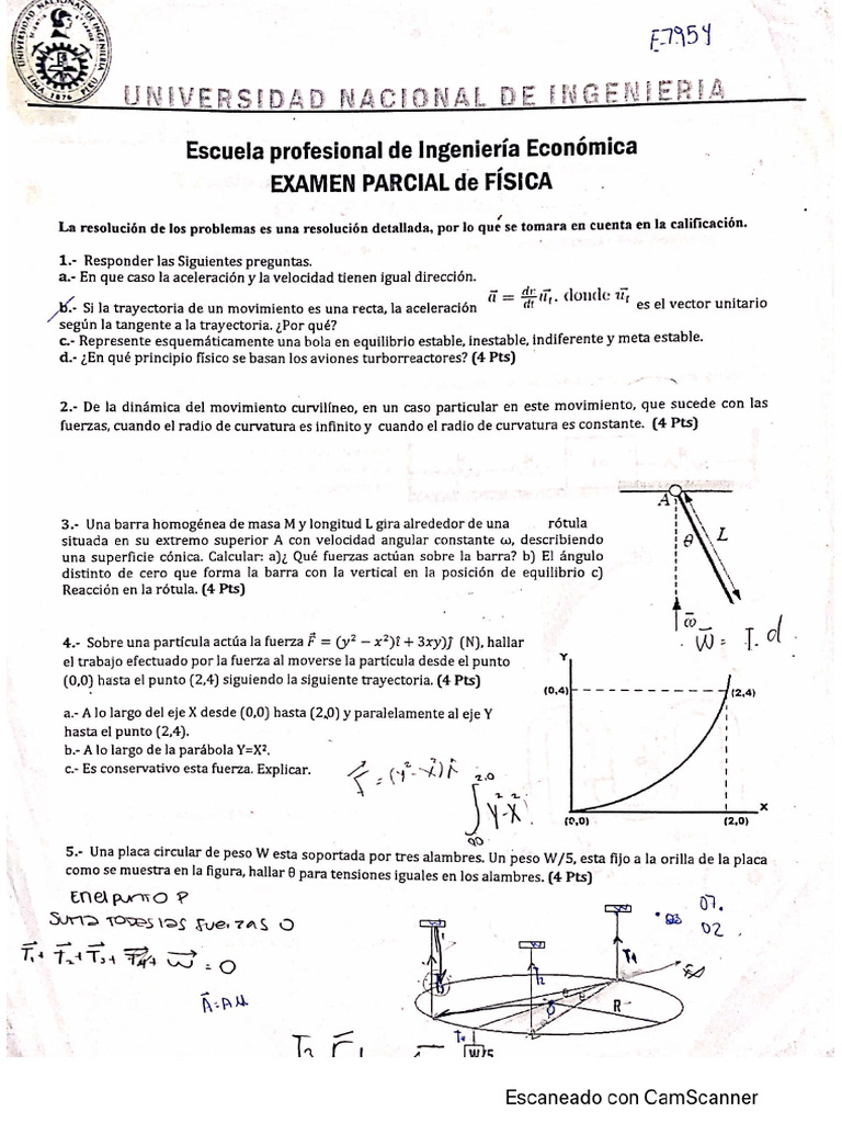 EXAMENES_PARCIAL_FISICA_ALTAMIZA | PDF