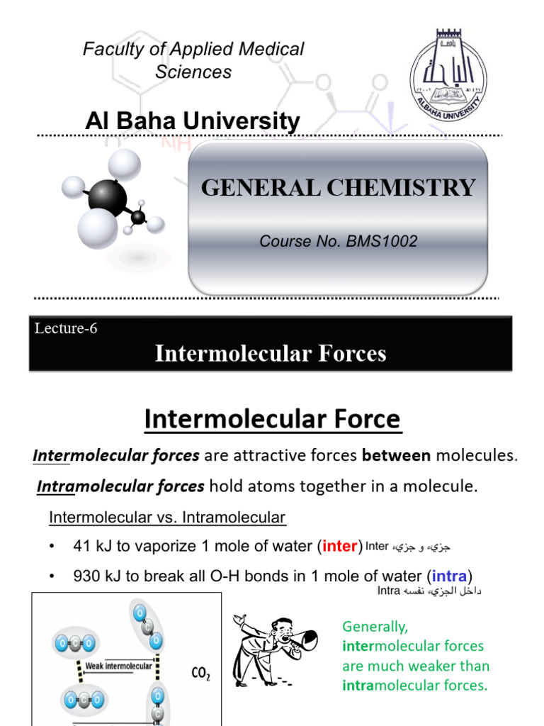 6 - Intermolecular Forces | PDF | Intermolecular Force | Chemical Bond