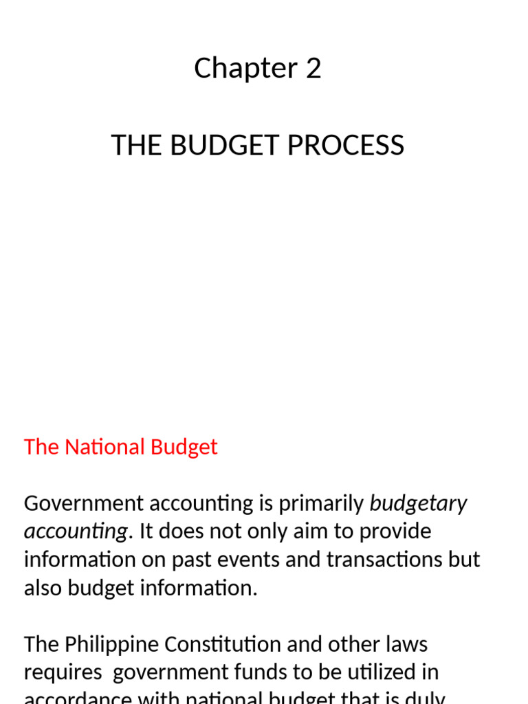 Chapter 2 Budget Process | PDF | Budget | Government Budget