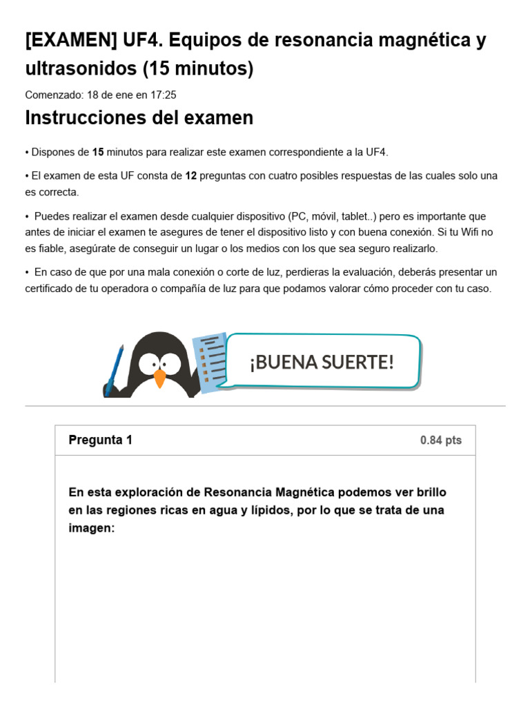 M10 Exámen 3 UF4 | PDF | Imagen de resonancia magnética | Ultrasonido