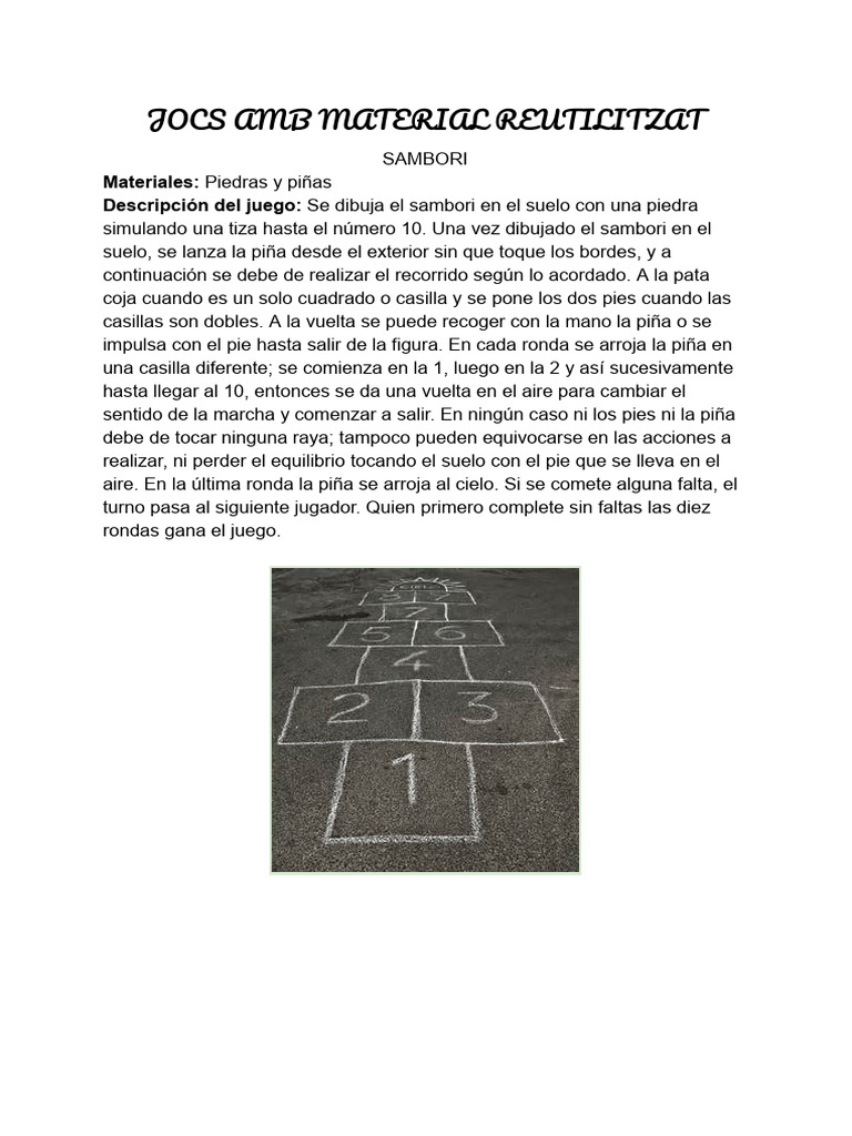 Juego del Sambori con Piñas | PDF