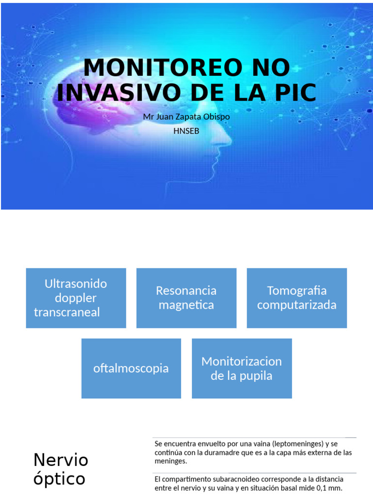Monitoreo No Invasivo de La Pic | PDF | Fluido cerebroespinal | Ultrasonido