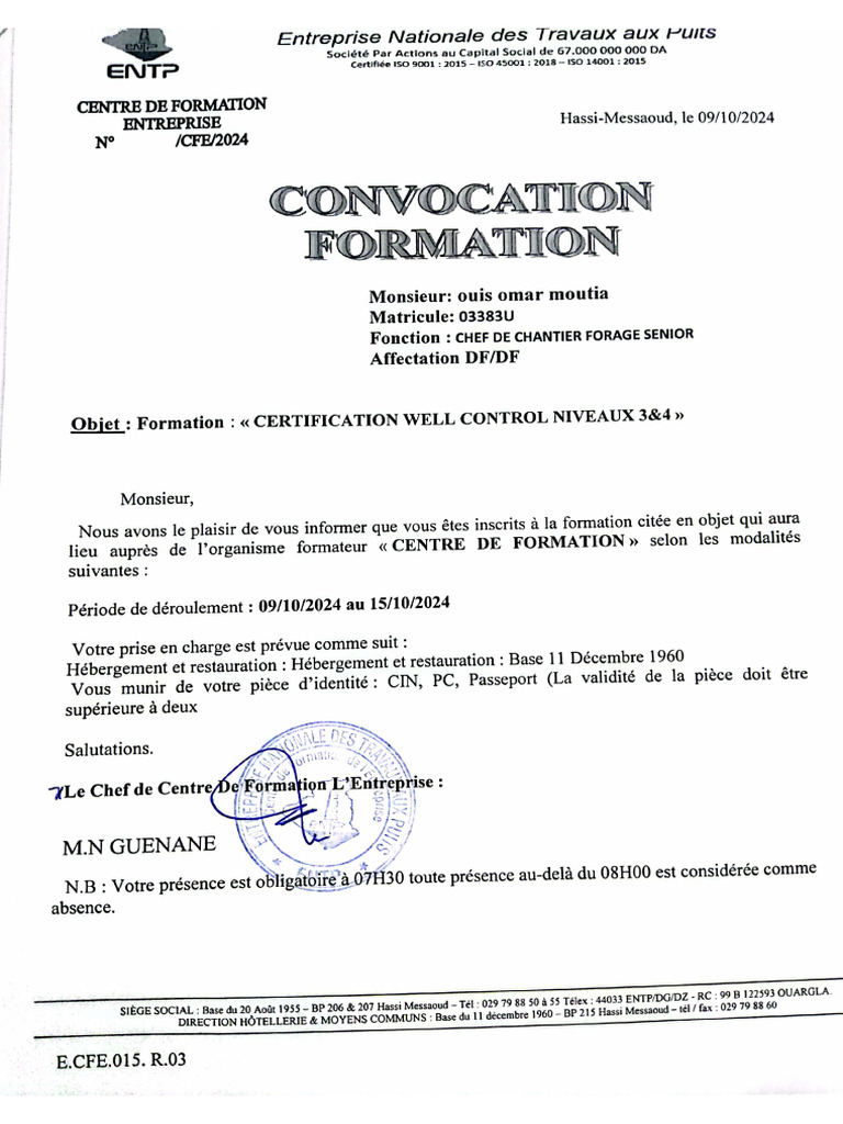 Convocation Formation | PDF