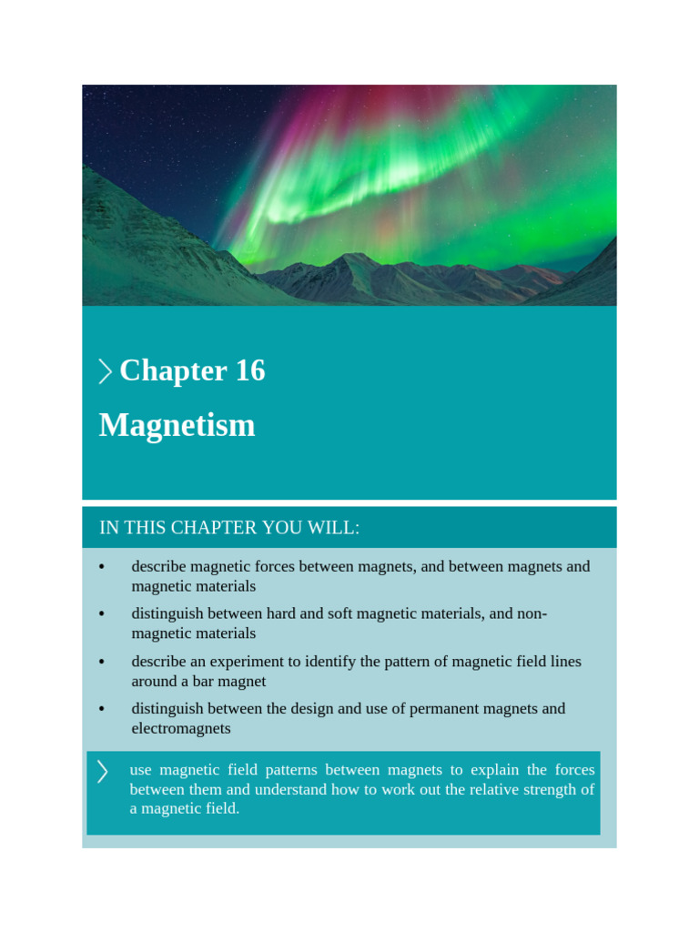 Chapter16 - BOOK-Cambridge IGCSE Physics Coursebook | PDF | Magnet | Magnetism