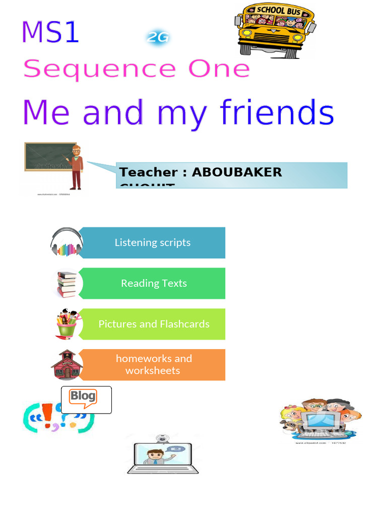 مذكرات المقطع الاول Sequence One Me and My Friends MS1 | PDF | Nonverbal Communication | Word
