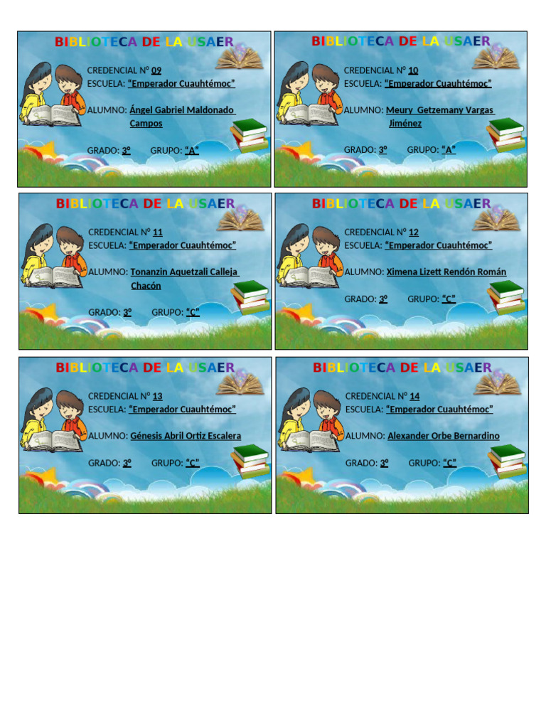 Credencial de La Biblioteca | PDF | Ciencias sociales