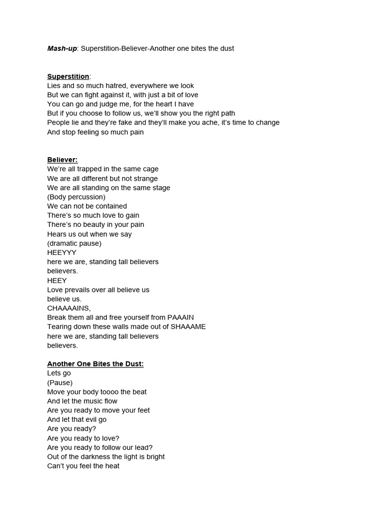 Song Lyrics | PDF | Poetry