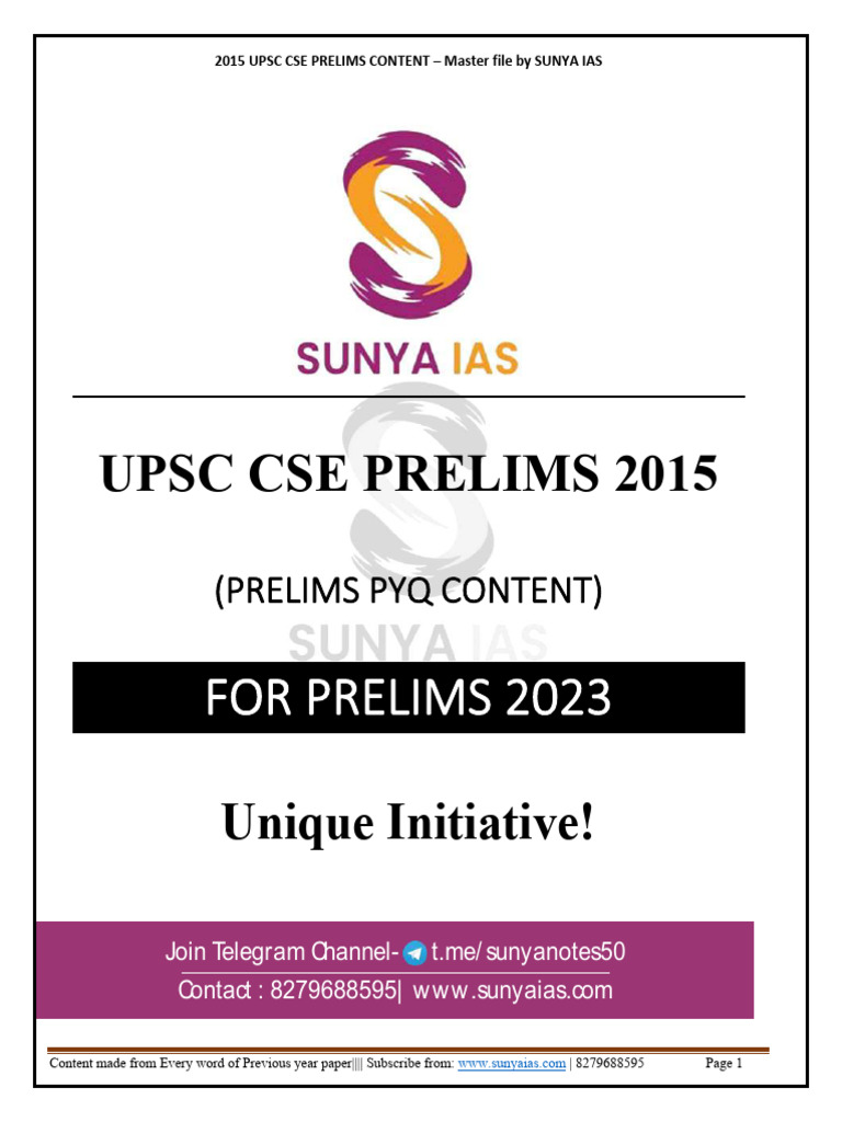 2015 Pyq Upsc - Unlocked | PDF | Basel Iii | Reserve Bank Of India