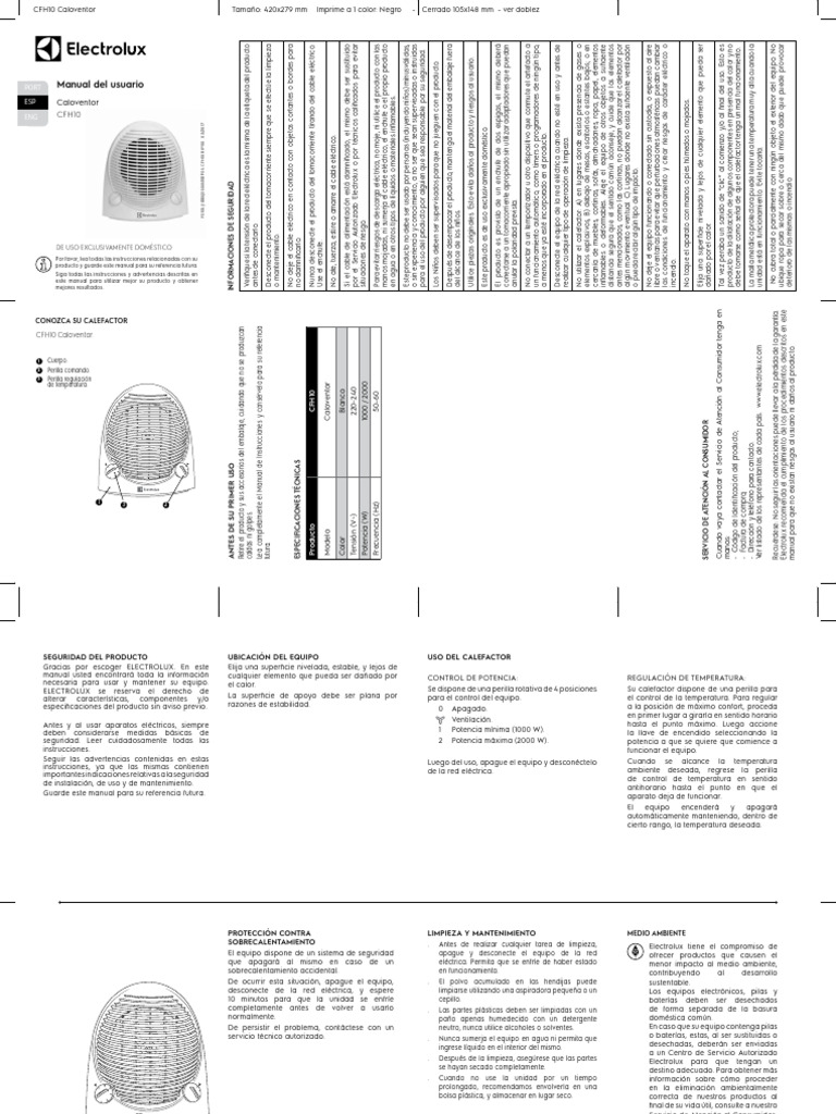 (CFH10) PNC900921180 - MI - Manual de Uso | PDF | Enchufes y tomas de corriente alterna | Aspiradora