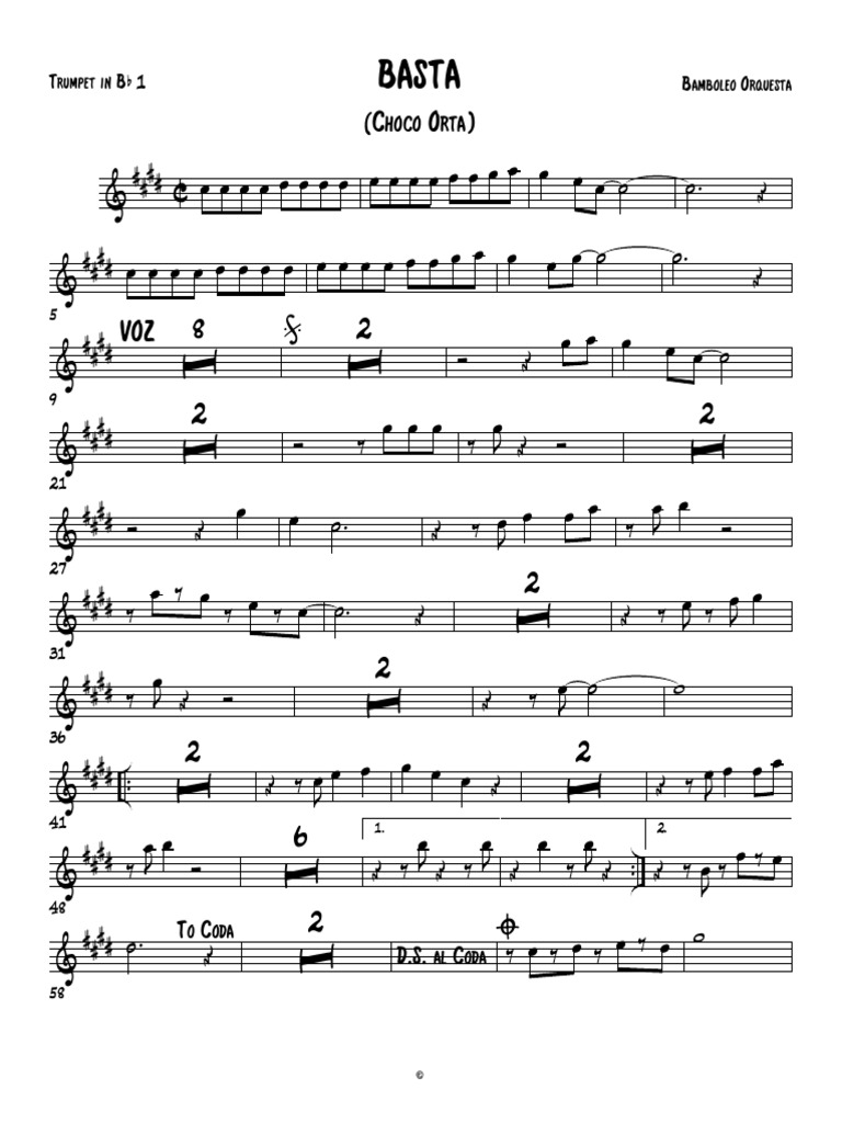 1ra Trompeta - Basta | PDF