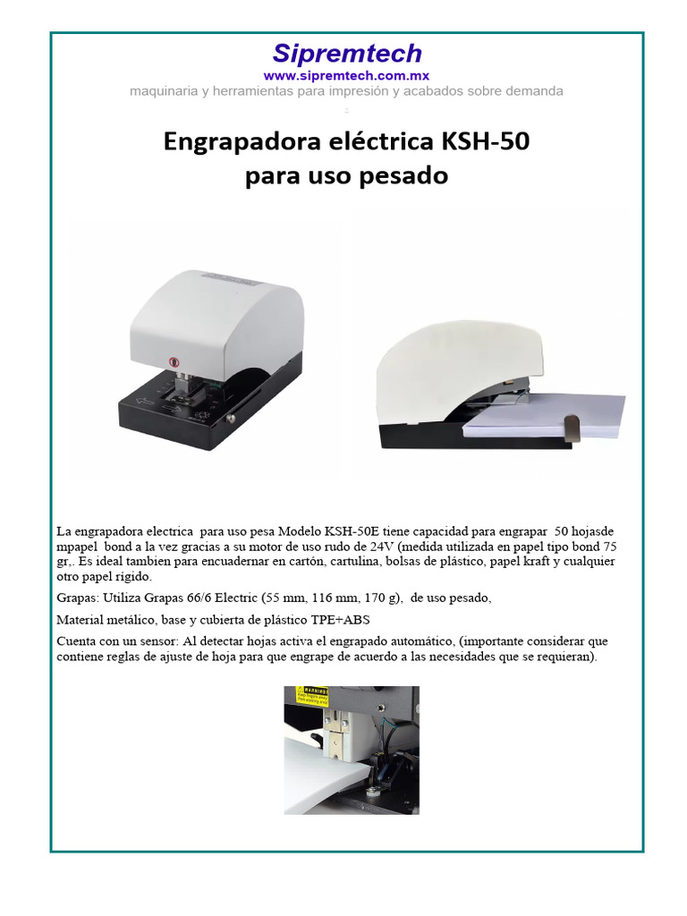 HDatos ENGRAPADORAS KSH UsoPesado 2024 | PDF