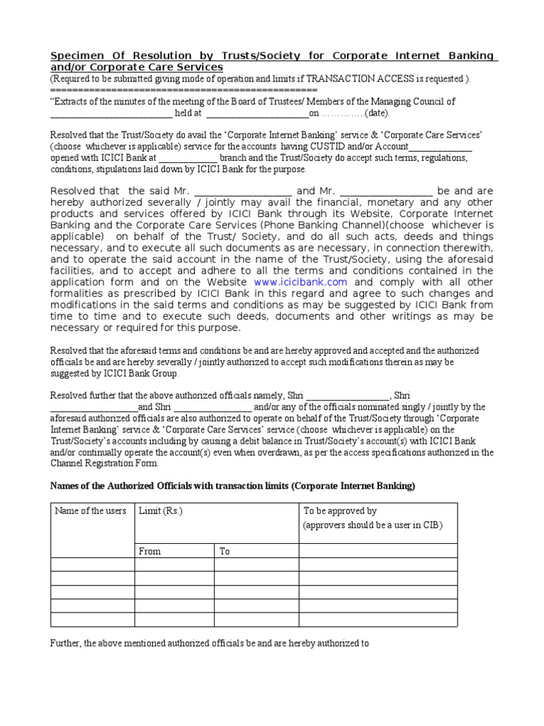 Trust Letter | PDF | Online Banking | Banks & Banking