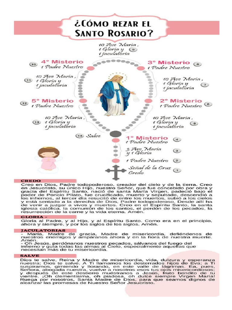 Cómo Rezar El Santo Rosario | PDF