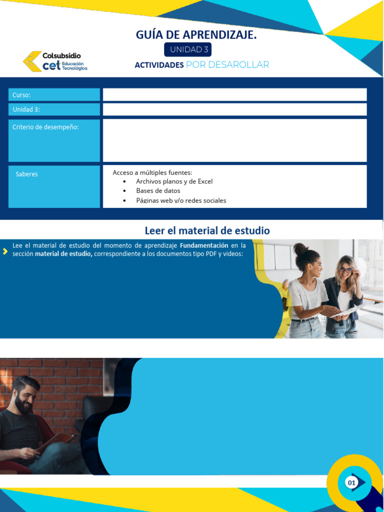 Guía de Aprendizaje Unidad 3 | PDF | Mi sql | Bases de datos