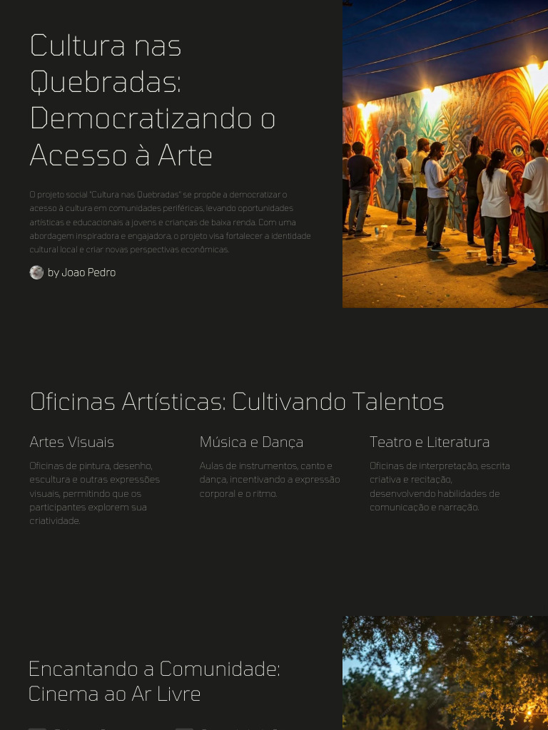 Cultura Nas Quebradas Democratizando o Acesso A Arte | PDF | Sociologia | Exclusão social