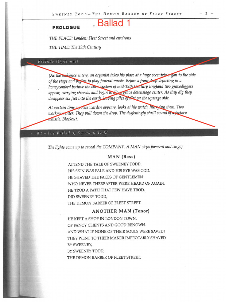 Sweeney Todd: A Theatrical Journey | PDF