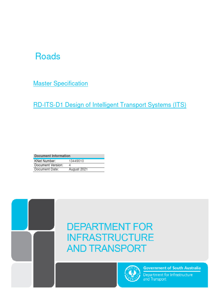 Master Specification - Part Rd-Its-D1 - Design of Intelligent Transport ...