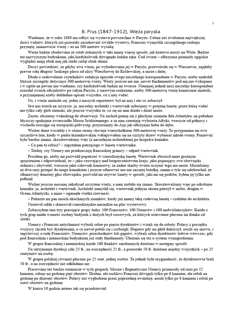 Prus Wieza | PDF