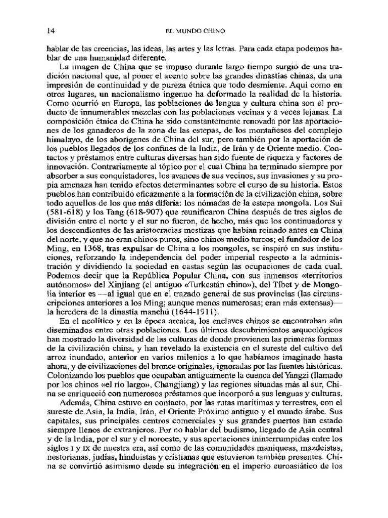 Jacques Gernet - El Mundo Chino | PDF | China | Política mundial