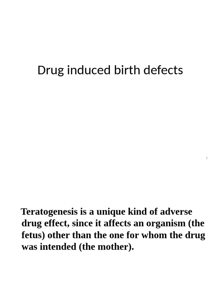 Drug Induced Birth defectsWITHMEHANISM | PDF | Fetus | Pregnancy