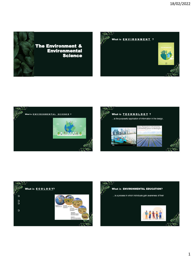 The Environment & Environmental Science - Feb 2022 | PDF | Natural ...