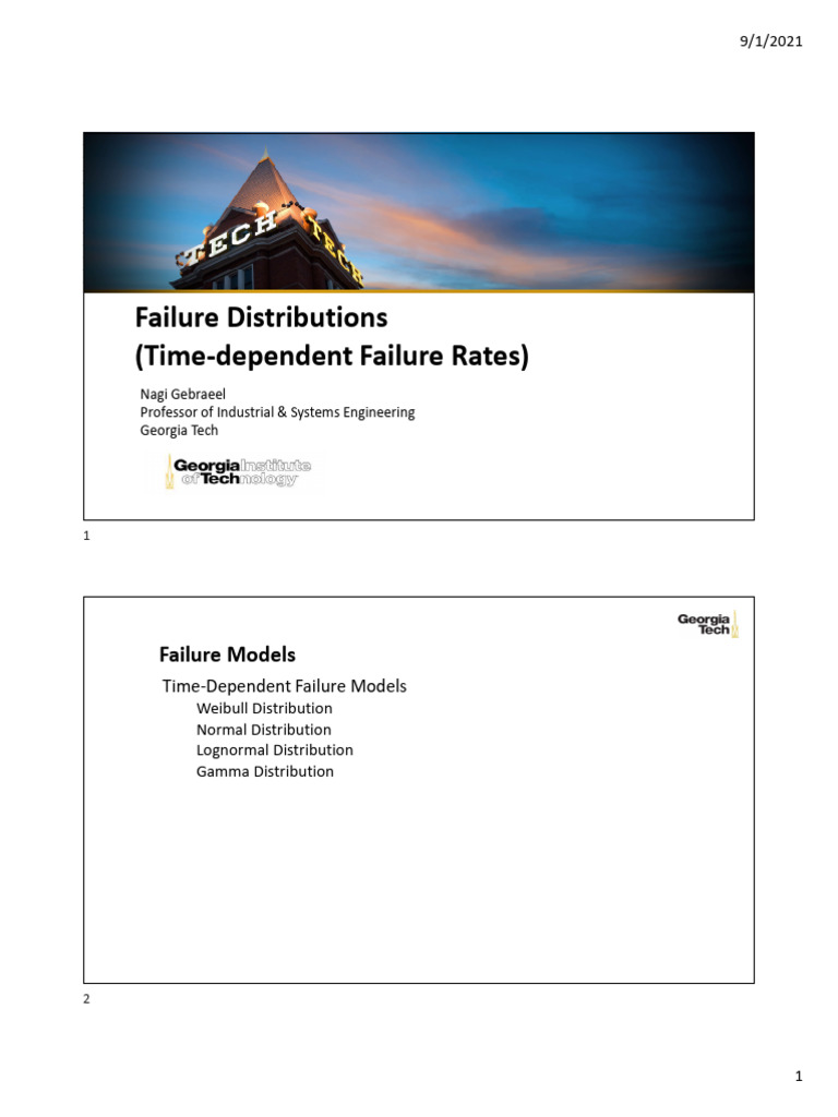 Module 4 - Failure Models Time-Dependent Failure Rate | PDF | Reliability Engineering ...