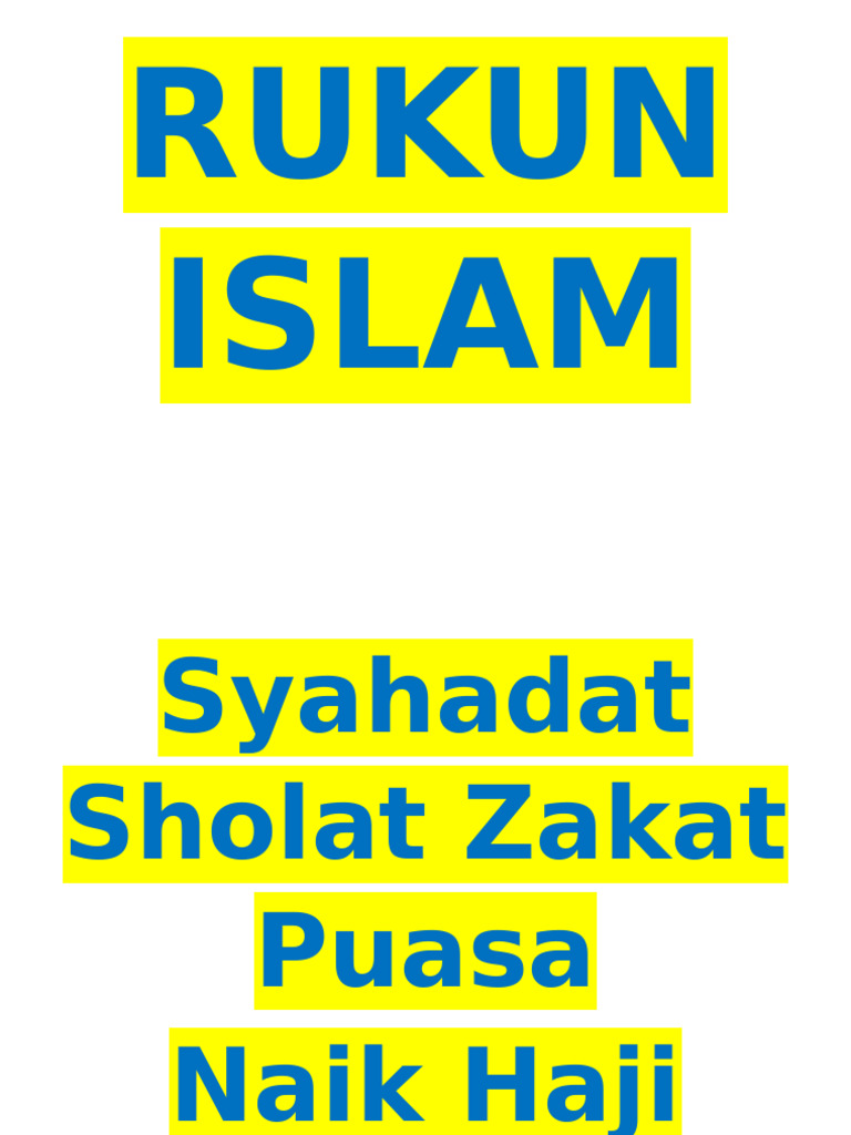Rukun Islam | PDF