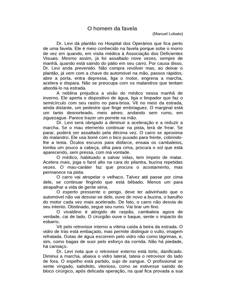 O Homem Da Favela | PDF