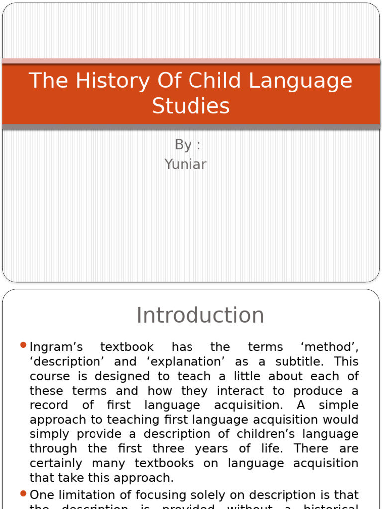 The History of Child Language Studies | PDF | Language Acquisition ...
