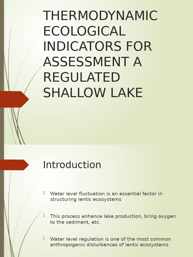 Shallow Lakes | PDF