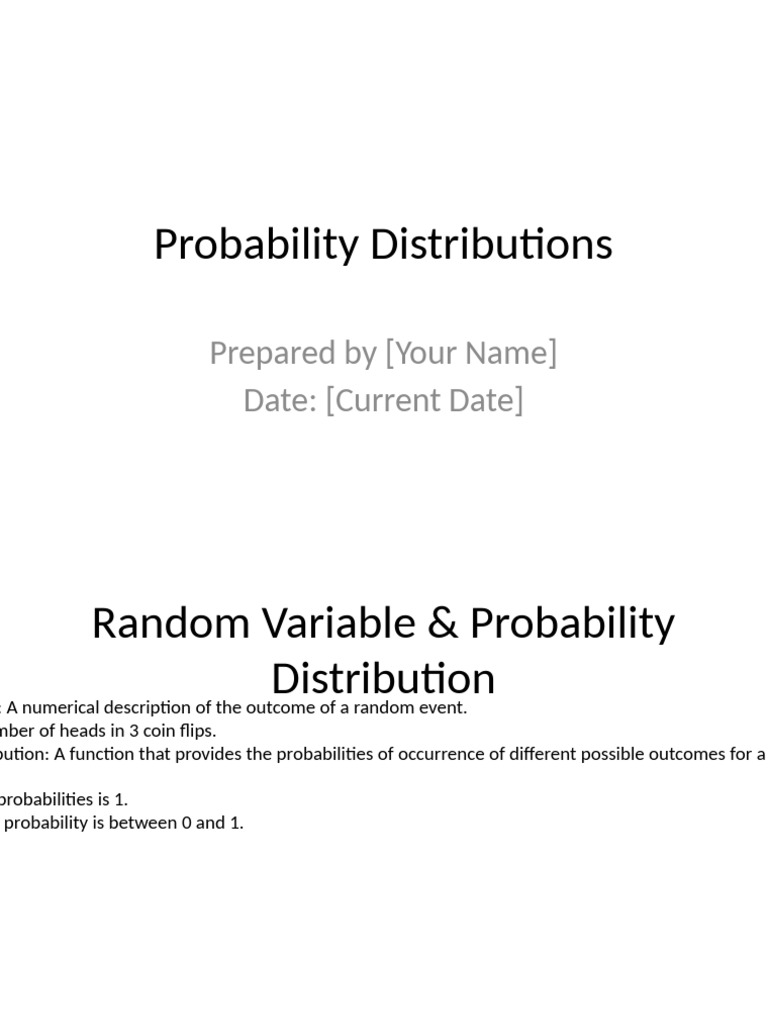 Probability Distributions Guide | PDF