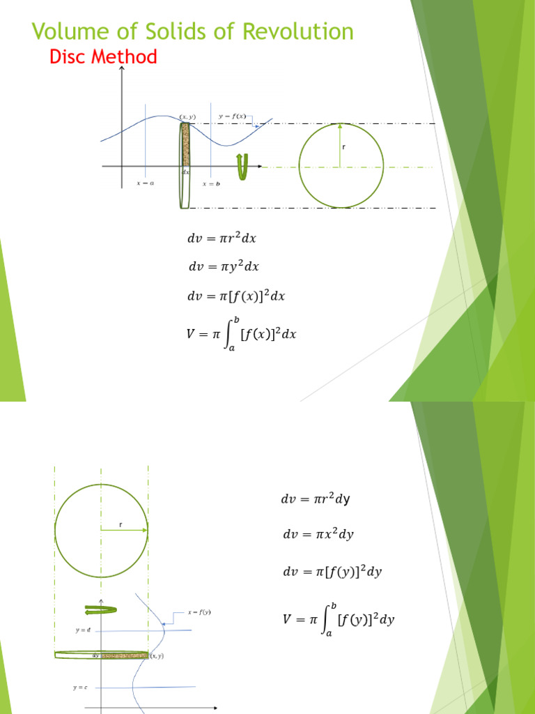 Volume of Solids of Revolution | PDF | Geometric Objects | Mathematical ...