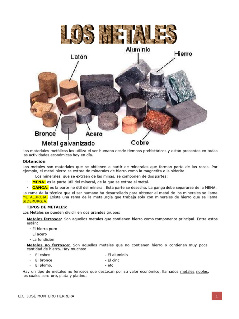 Los Metales | PDF | Rieles | Hierro