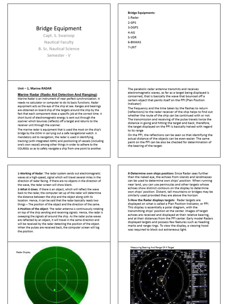 Bridge Equipment & Watch Keeping Paper -II | PDF | Radar ...