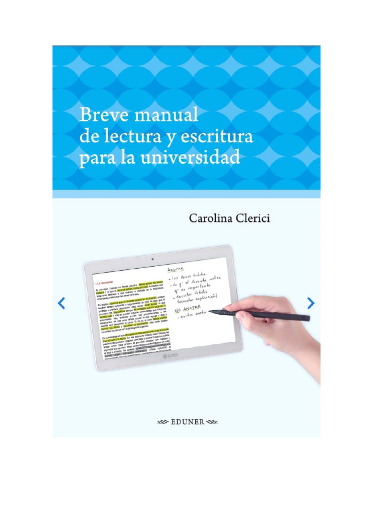 Breve Manual de Lectura y Escritura Para La Universidad | PDF