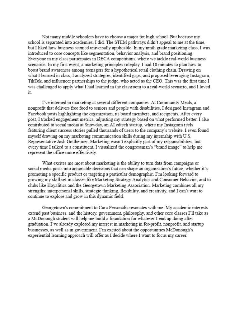 Jonah Rogoff - Georgetown - McDonough | PDF | Marketing | Brand