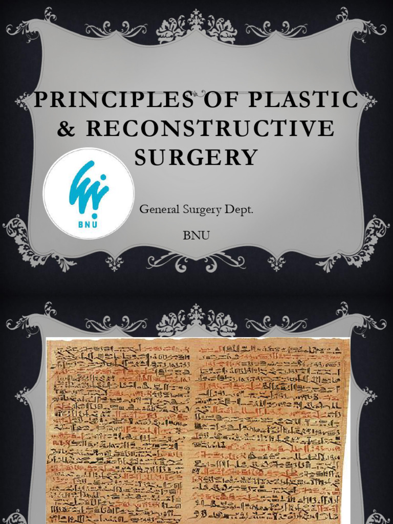 Principles of Plastic Surgery | PDF | Plastic Surgery | Surgical Specialties