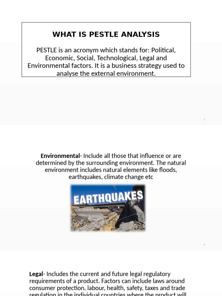 PESTLE Analysis for Business Strategy | PDF | Finance & Money Management