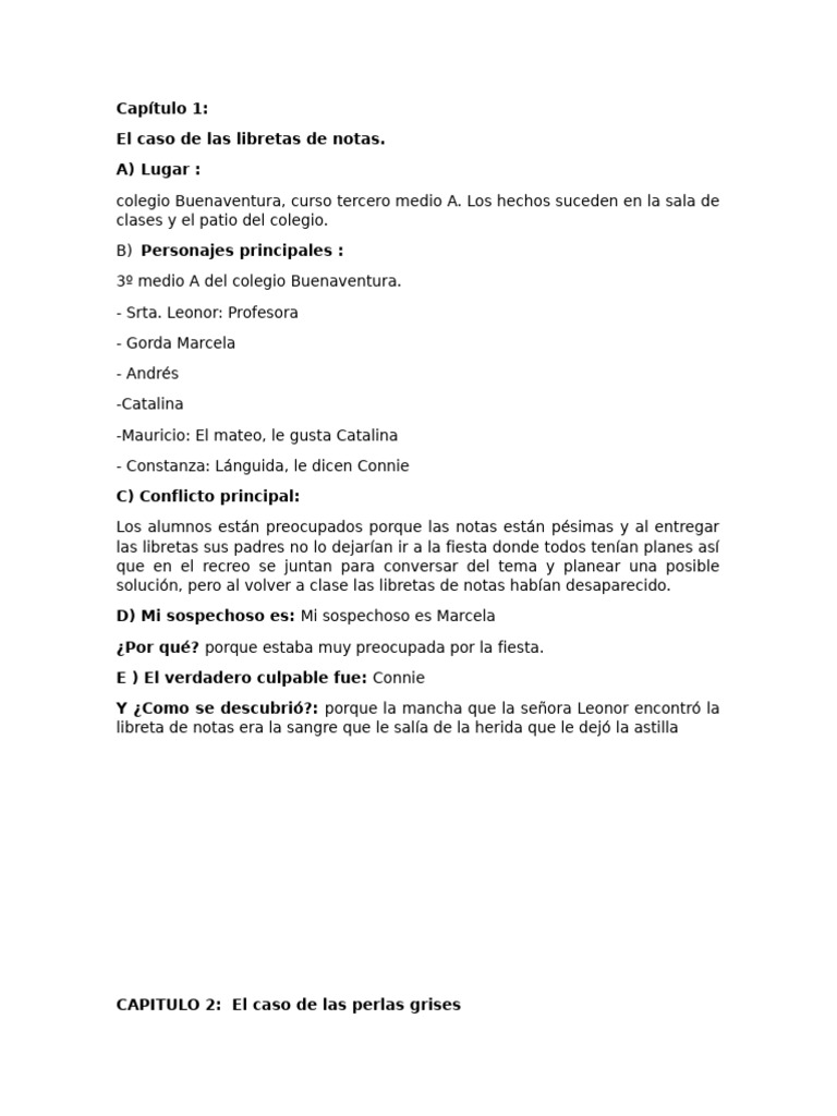 Fichas Tecnicas de Los Capitulos | PDF | Cumpleaños