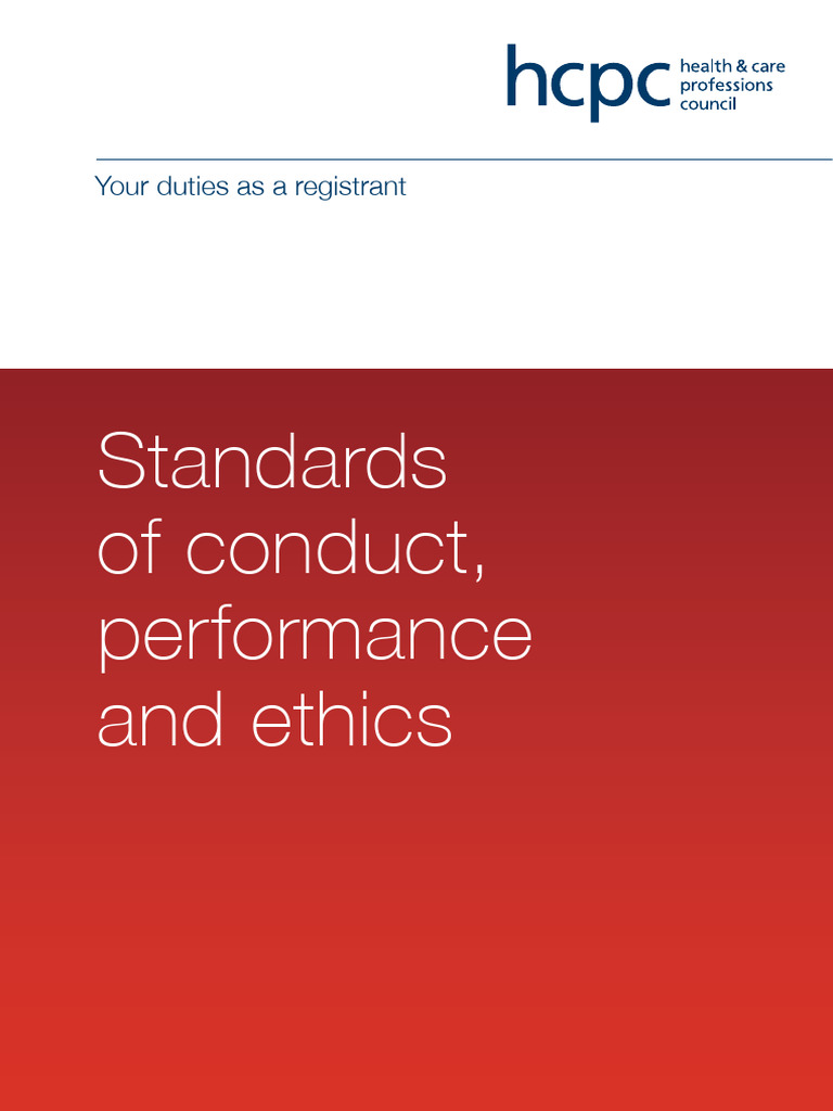 Standards of Conduct Performance and Ethics 2024 | PDF | Caregiver ...