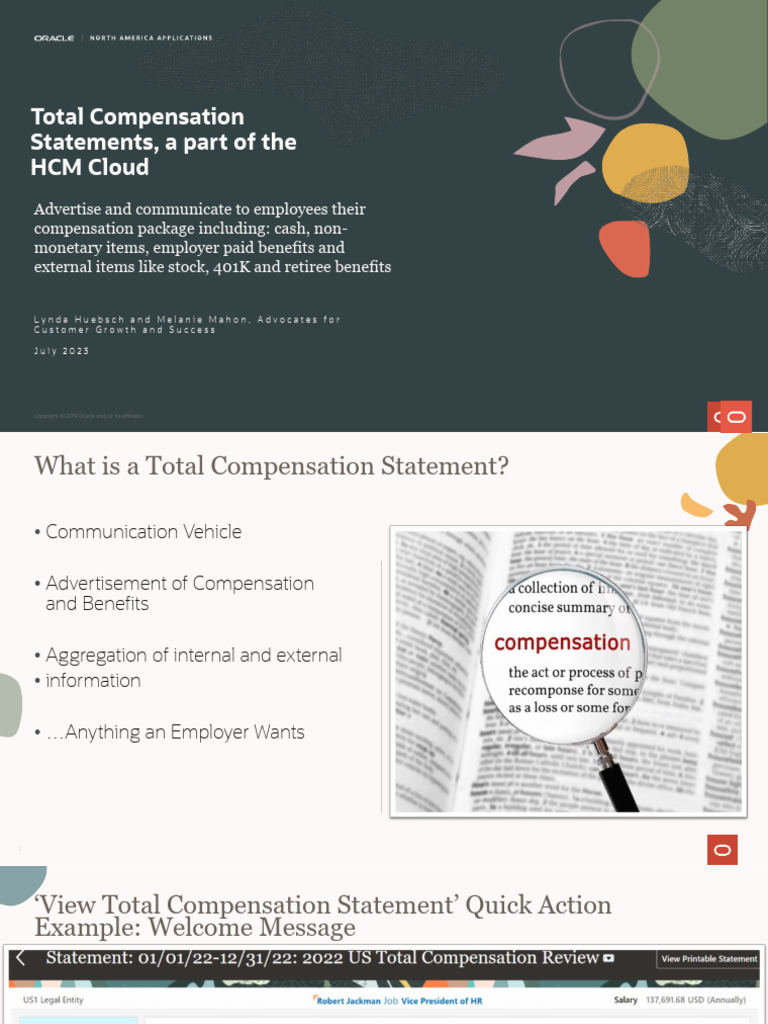 HCM - Elevate Your HCM Experience Total Compensation Statements | PDF | Employment | Human ...