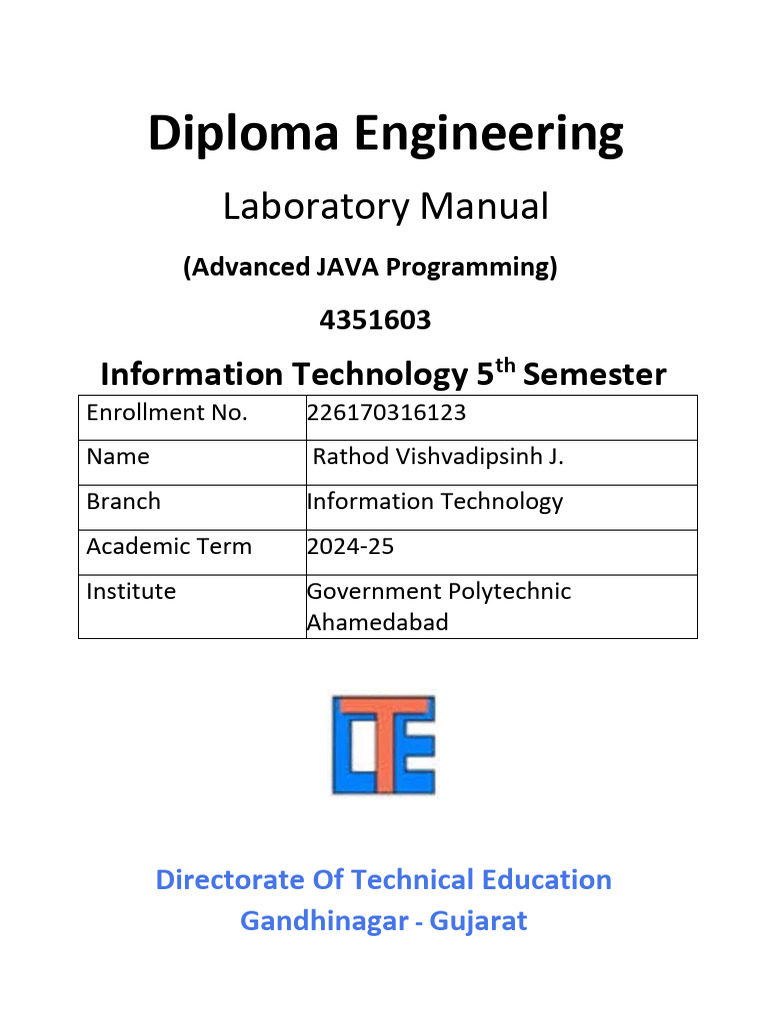 AJP Praticals Vishvadip | PDF | Computing