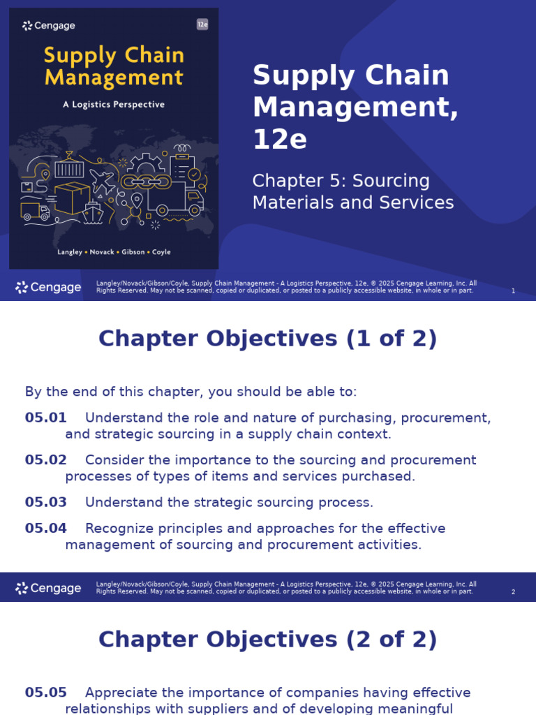 Langley_Supply_Chain_Management_12e_PPT_CH05.pptx | PDF | Supply Chain Management | Supply Chain