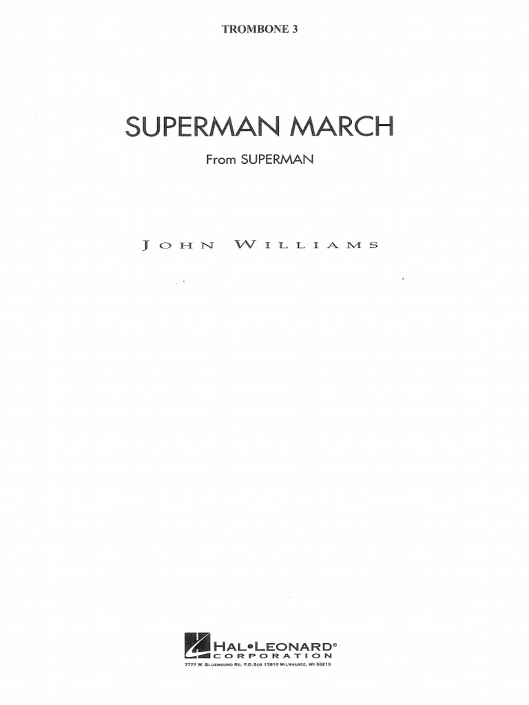 Williams, John - Superman March Trombone 3 | PDF