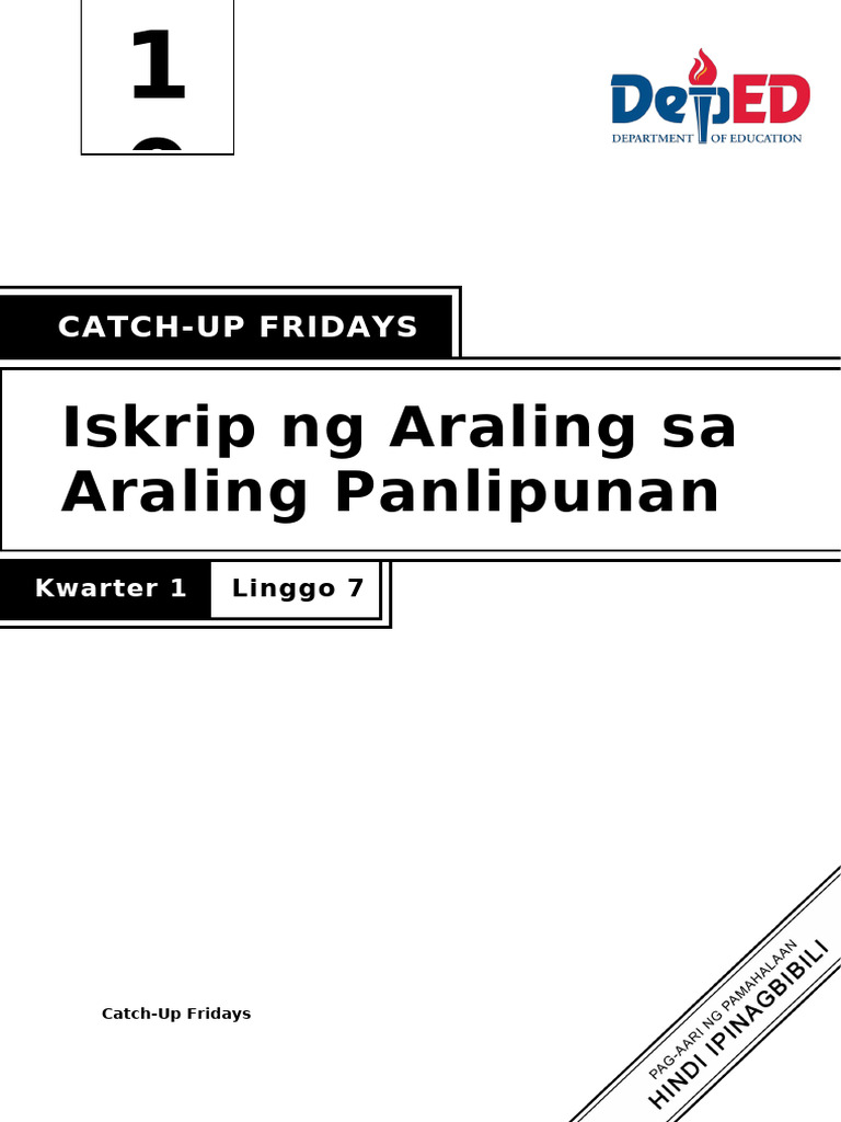 DLL - Week 7 - Catch Up Friday | PDF