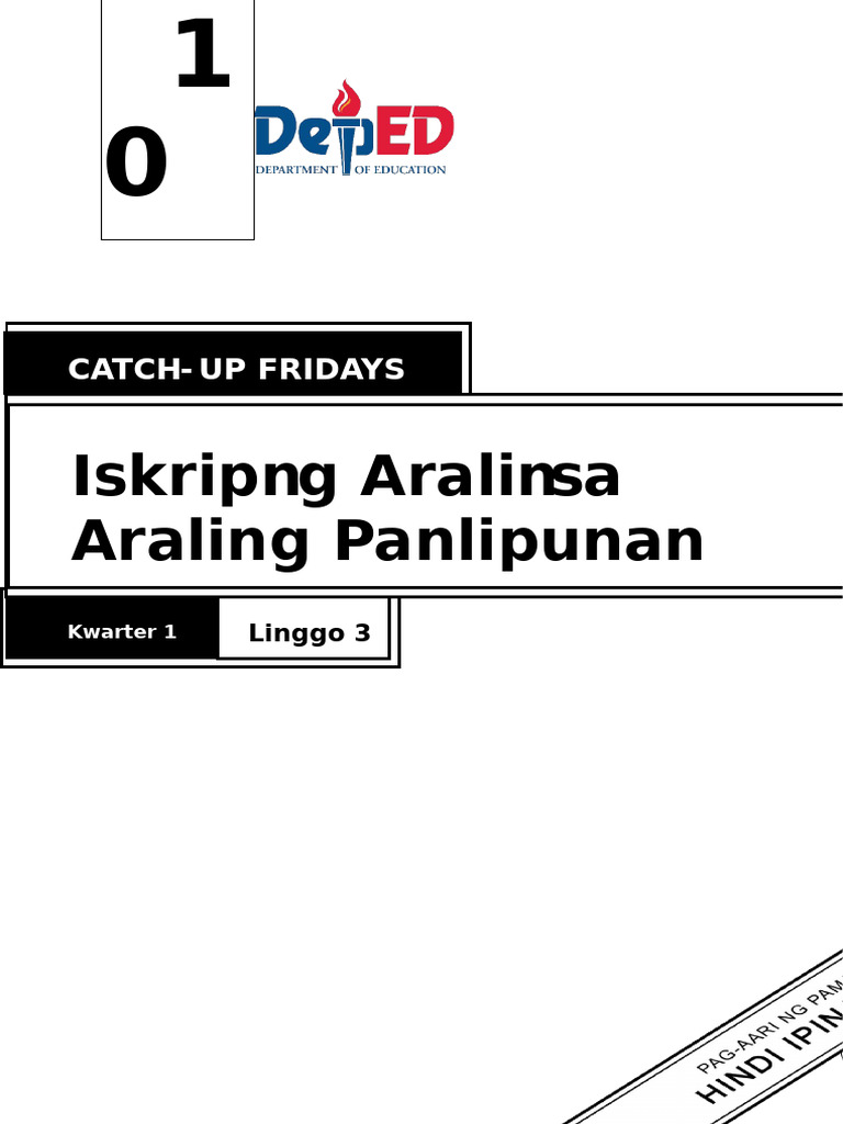 DLL - Week 3 - Catch-Up - Friday | PDF