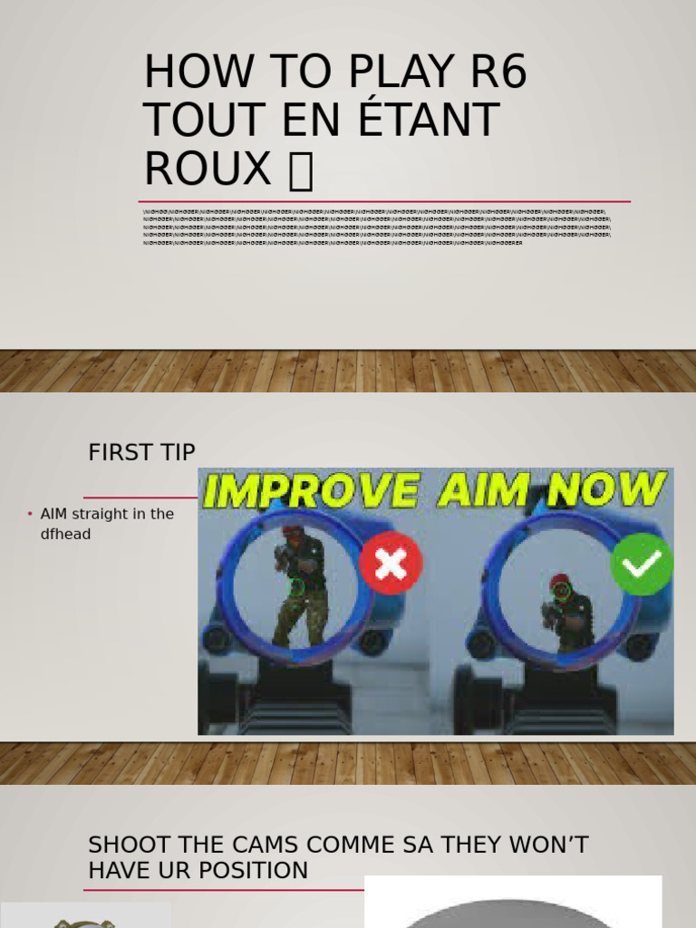 How To Play R6 Tout en Étant Roux | PDF