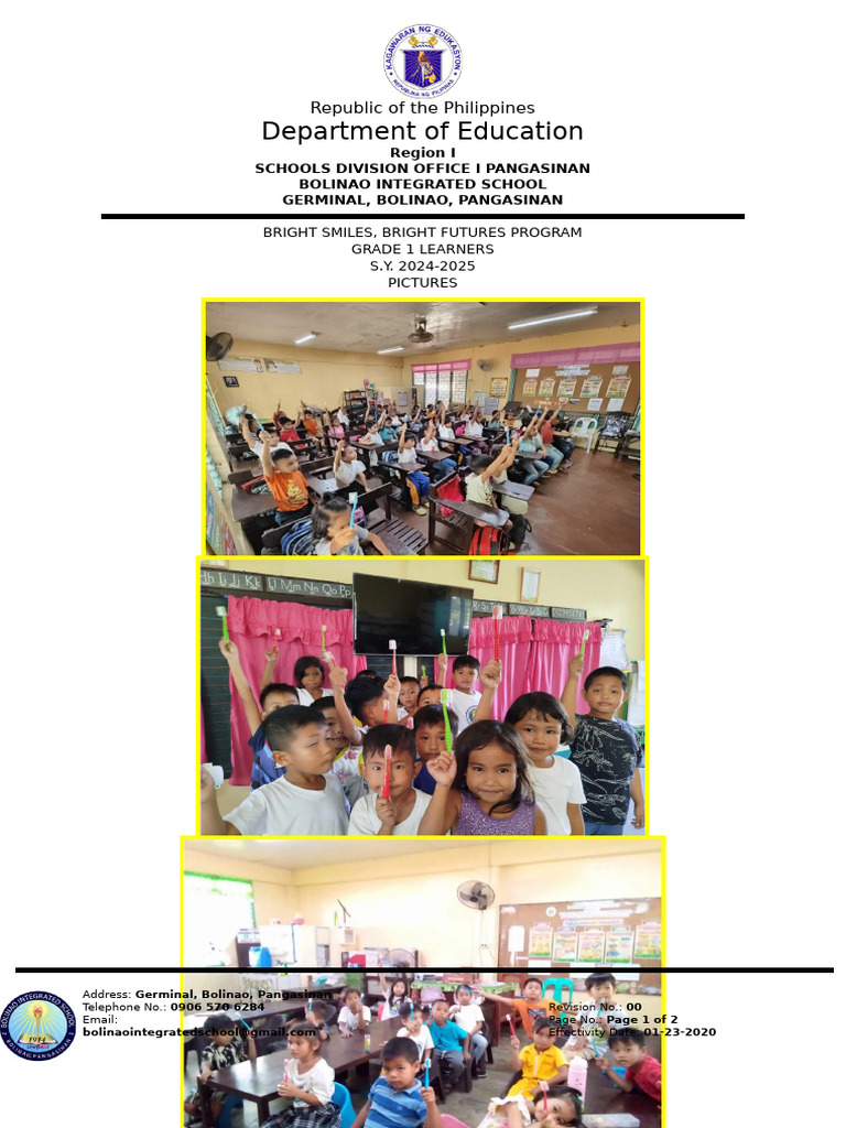 Bright Futures for Grade 1 Students | PDF