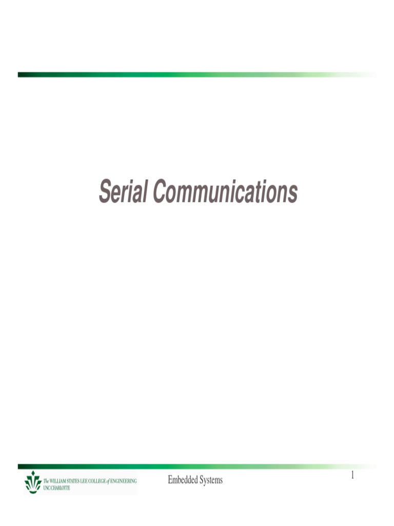 UNCC EmbeddedSystems Serial Communications | PDF | Computer Engineering ...